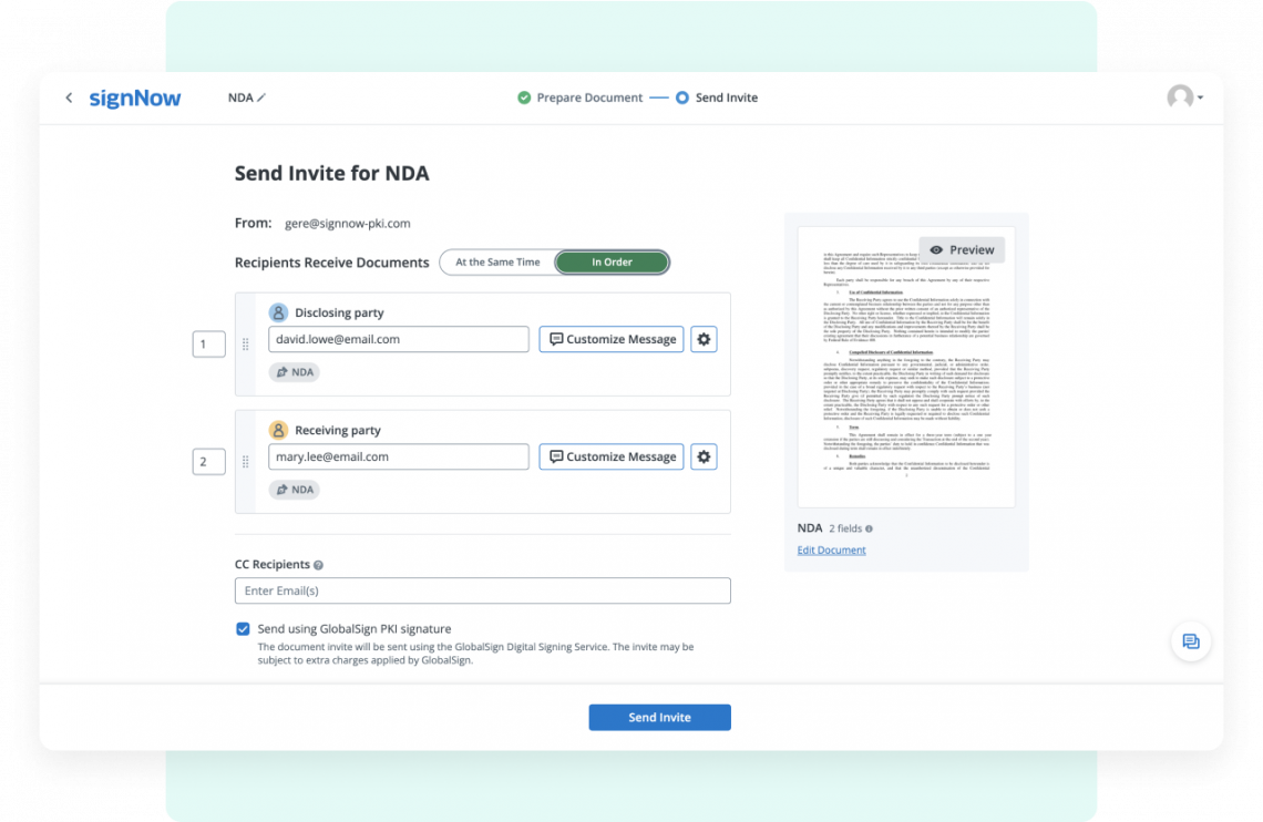 signNow introduces PKI technology: digital signatures & PKI certificates