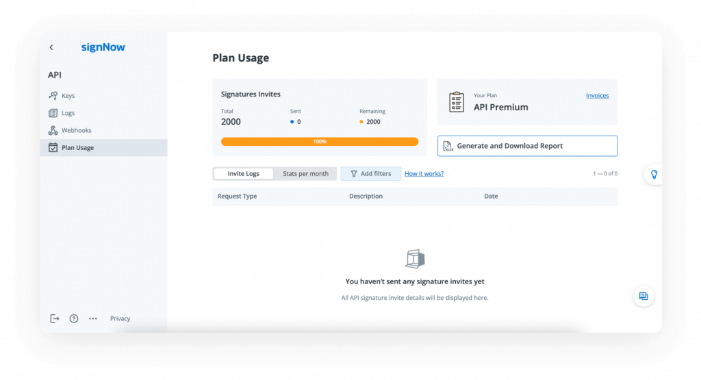 signNow-API-Dashboard-plan-usage - airSlate SignNow Blog | eSignature ...