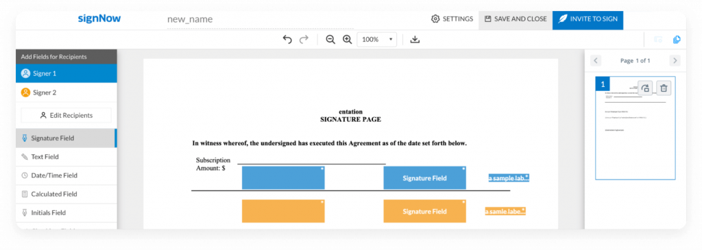 How to add signature fields using the signNow API - signNow Blog