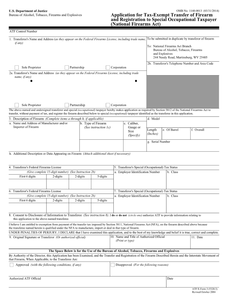 Atf Form 3 Fill Out And Sign Printable PDF Template SignNow