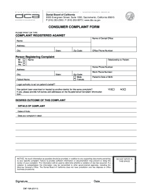 Dental board of california complaints - Fill Out and Sign Printable PDF ...