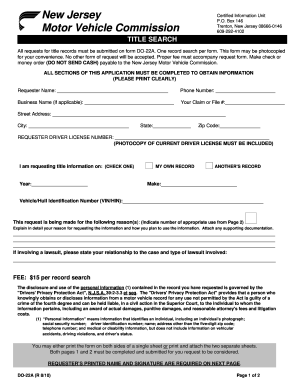 Nj Title Application PDF Form - Fill Out and Sign Printable PDF ...