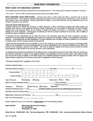 Bank Draft Sample Form