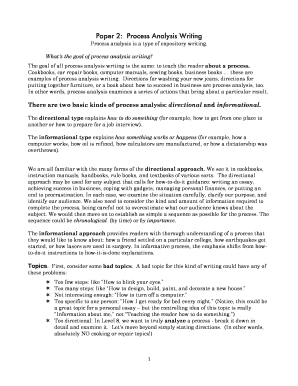 Paper 2 Process Analysis Writing PCC Spot Pcc Form - Fill Out and Sign ...