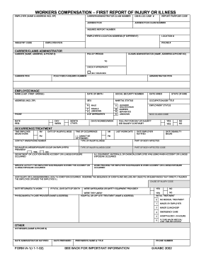 Workers compensation injury report 2002-2019 form - Fill Out and Sign ...