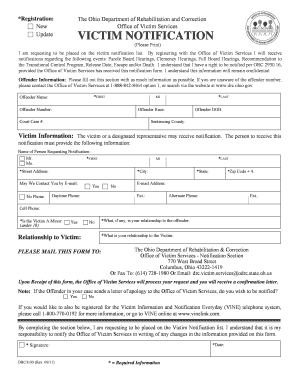Ohio drc victim services form - Fill Out and Sign Printable PDF ...