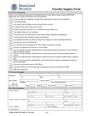 Department Of Homeland Security Form