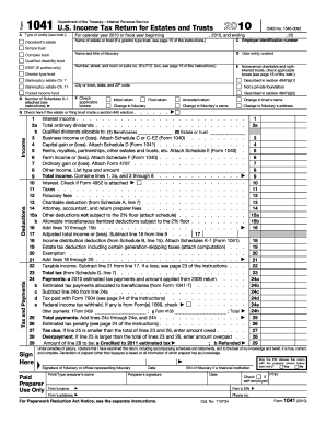 Irs Form 1041 For 2023 - Printable Forms Free Online