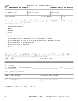 Sample Of Prison Release Form