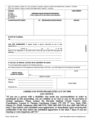 Duces tecum deposition form - Fill Out and Sign Printable PDF Template ...