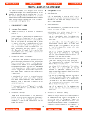 Flood insurance general change endorsement fillable form - Fill Out and ...