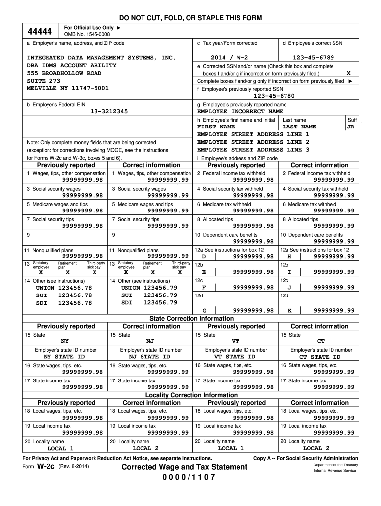 Form W2c Pdf Fillable Printable Forms Free Online Form W2c Pdf Fillable Printable Forms Free Online
