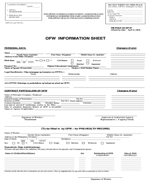 Sheet poea - Fill Out and Sign Printable PDF Template | SignNow
