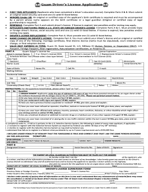 Guam Drivers License - Fill Out and Sign Printable PDF Template | signNow