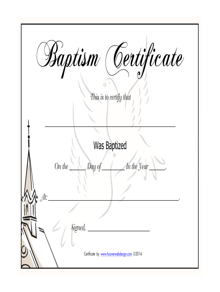 Baptism Certificate Template 2014 2024 Form Fill Out And Sign