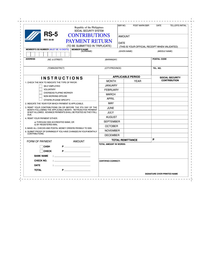 SSS I d Application Online Form Fill Out And Sign Printable PDF