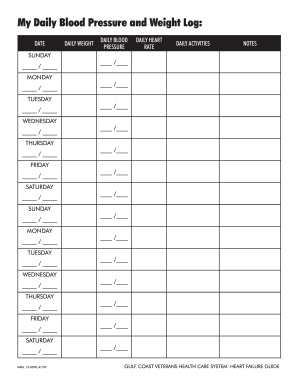 Free Printable Daily Weight Chart | EOUA Blog