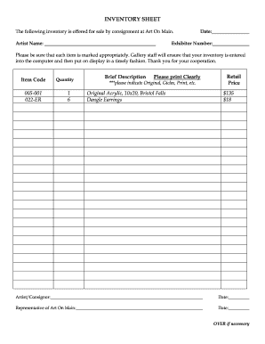 Free Consignment Stock Agreement Template