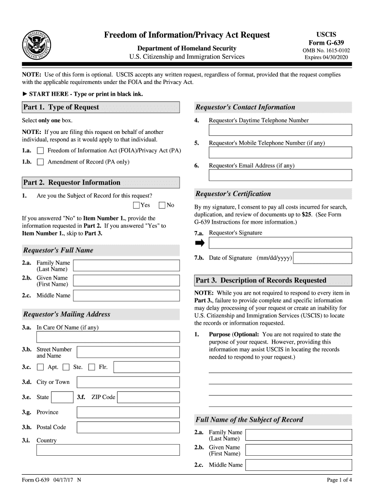 G 639 Form Fill Out And Sign Printable PDF Template SignNow