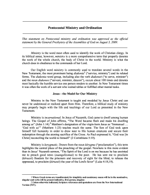 Ordination Service Program Template