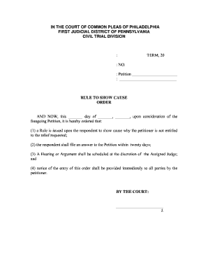 Show cause order sample form - Fill Out and Sign Printable PDF Template ...