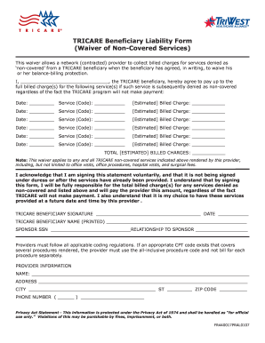 Tricare beneficiary liability form - Fill Out and Sign Printable PDF ...