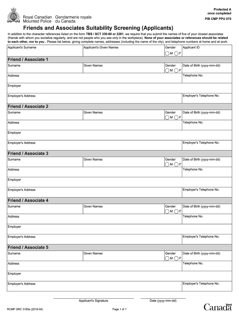 Rcmp Application 2016 2024 Form Fill Out And Sign Printable PDF