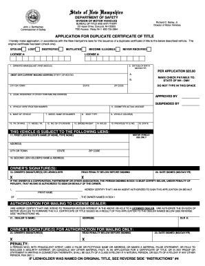 Nh Title Application - Fill Out and Sign Printable PDF Template | signNow