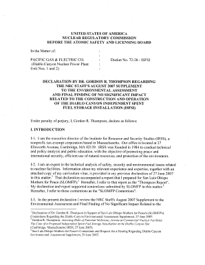 1011 Letter from Diane Curran Enclosing the Original of the Declaration ...
