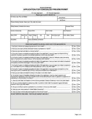Nevada ccw permit application form - Fill Out and Sign Printable PDF ...