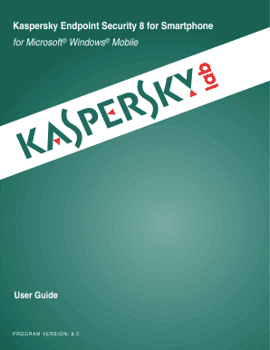 Kaspersky Endpoint Security 8 for Smartphone for Microsoft Form - Fill ...