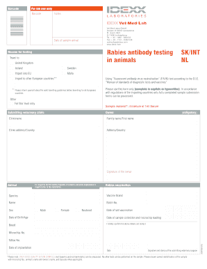 Idexx rabies serology test form - Fill Out and Sign Printable PDF ...