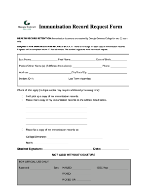 How to send immunization forms to ggc - Fill Out and Sign Printable PDF Template | SignNow