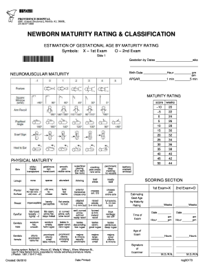 Newborn maturity rating and classification - Fill Out and Sign ...