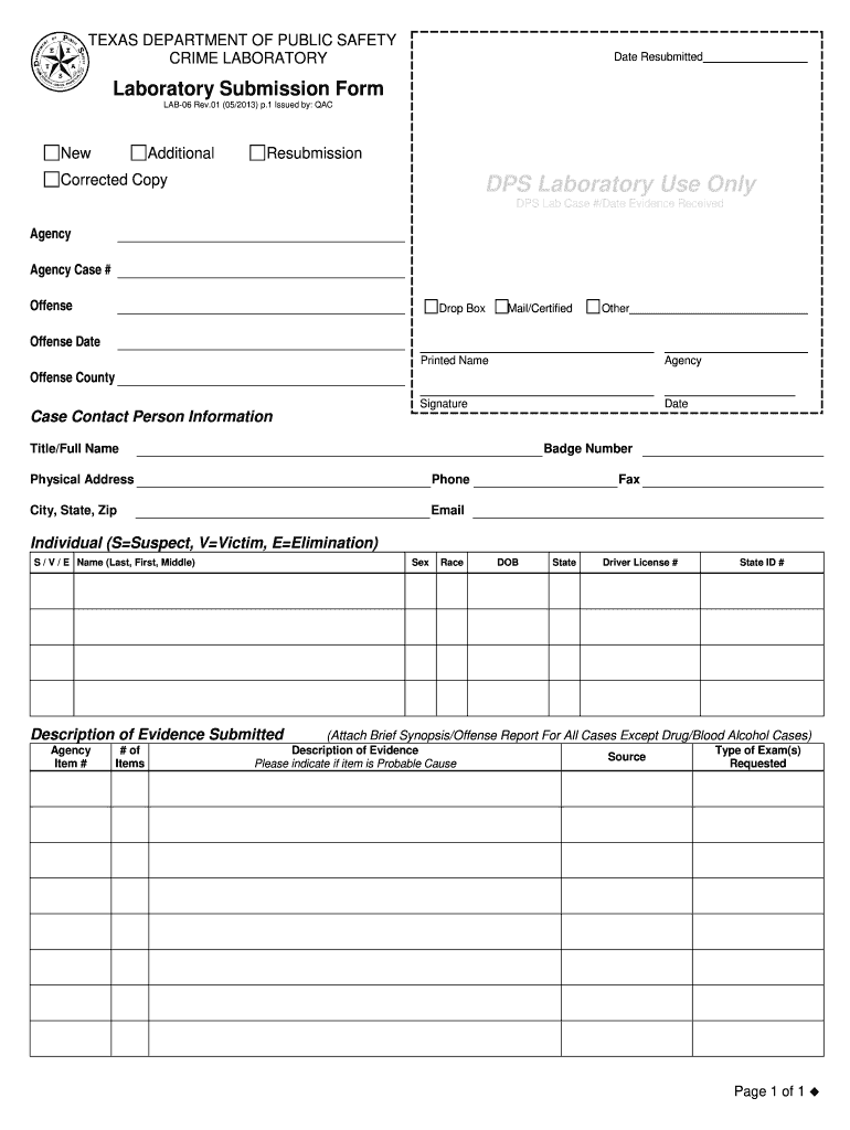 Texas Lab Submission Form Fill Out And Sign Printable PDF Template Texas Lab Submission Form Fill Out And Sign Printable PDF Template
