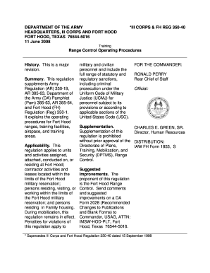 Department of the army fort hood reg 350-40 - Fort Hood - U.S. Army ...