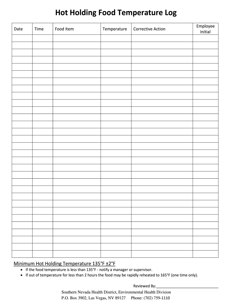 Food Temperature Log Sheet PDF Form Fill Out And Sign Printable PDF Food Temperature Log Sheet PDF Form Fill Out And Sign Printable PDF