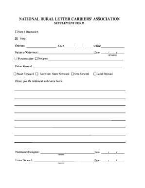 Rural carrier settlement agreement form - Fill Out and Sign Printable ...