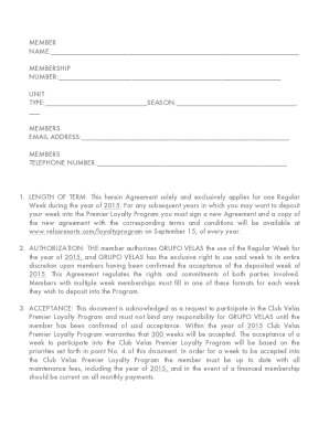 Loyalty Agreement Template
