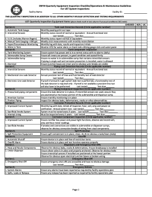 Osfm quarterly equipment inspection checklist - Fill Out and Sign ...