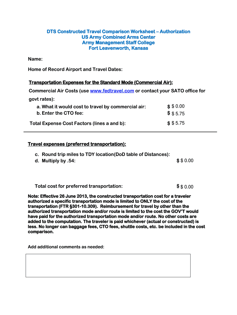 Constructed Travel Worksheet Form Fill Out And Sign Printable PDF 