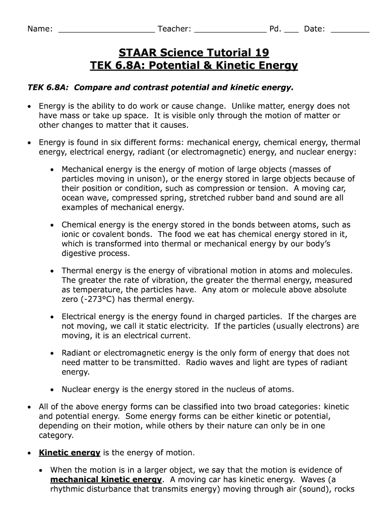 Staar Science Tutorial 39 Answer Key Form Fill Out And Sign Printable