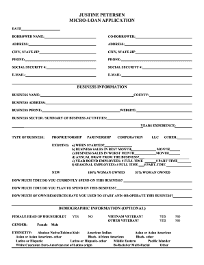Micro loan application form - Fill Out and Sign Printable PDF Template ...