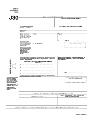 J30 stock transfer form - Fill Out and Sign Printable PDF Template ...