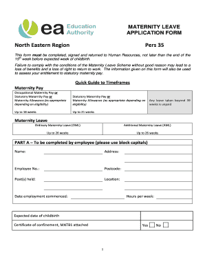 Maternity Leave Sign