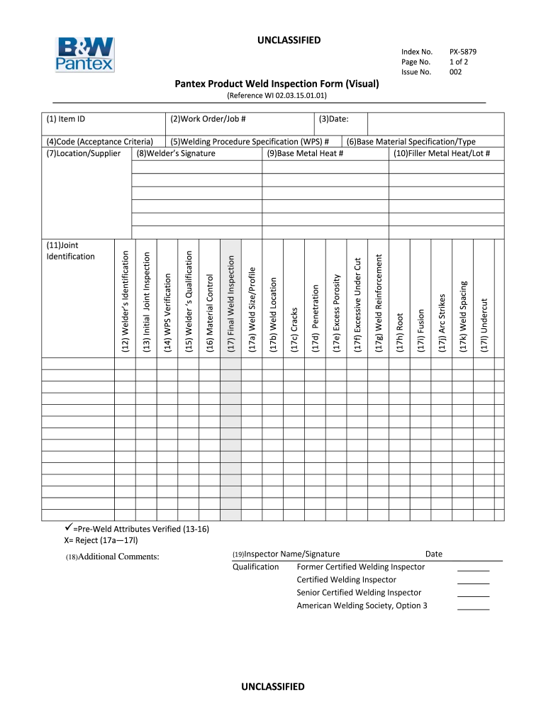 Welding Inspection Report Format PDF Fill Out And Sign Printable PDF