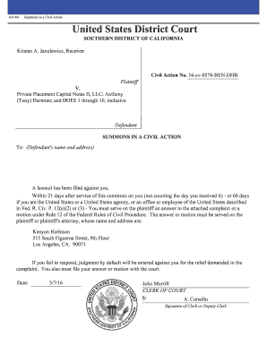 Civil Summons Form Fill Out And Sign Printable Pdf 90 Divorce Papers