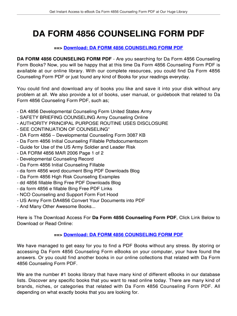 Da Form 4856 PDF Fill Out And Sign Printable PDF Template SignNow