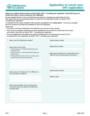 VAT7 - Application to cancel your VAT registration - Stone Co ...
