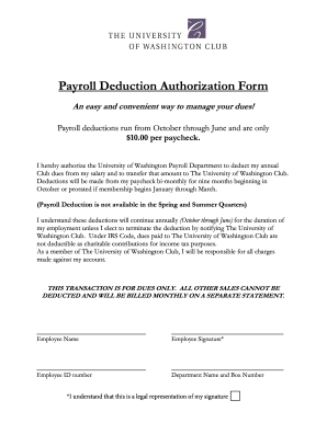 Authority to Deduct Form - Fill Out and Sign Printable PDF Template ...